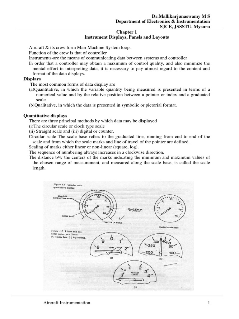 Aircraft Instrumentation Displays Overview | PDF | Electrical ...