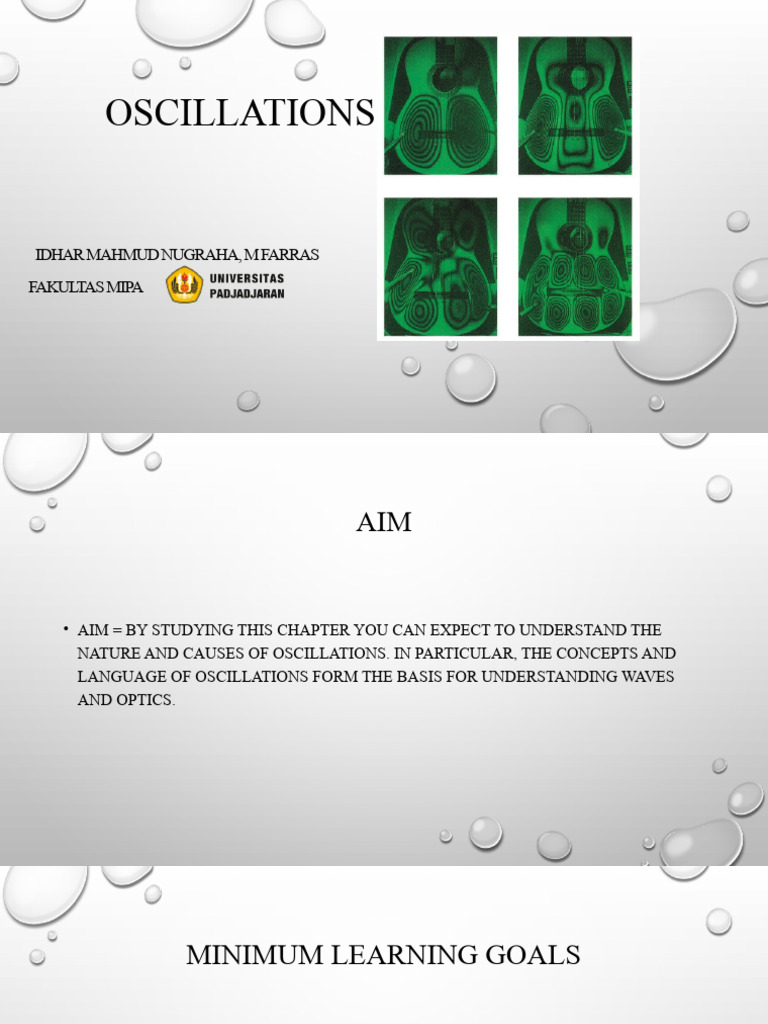 OSCILLATIONS | PDF | Oscillation | Resonance