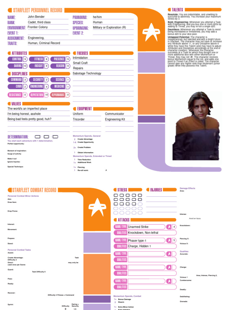 John - Bender Sta Character | PDF | Dice