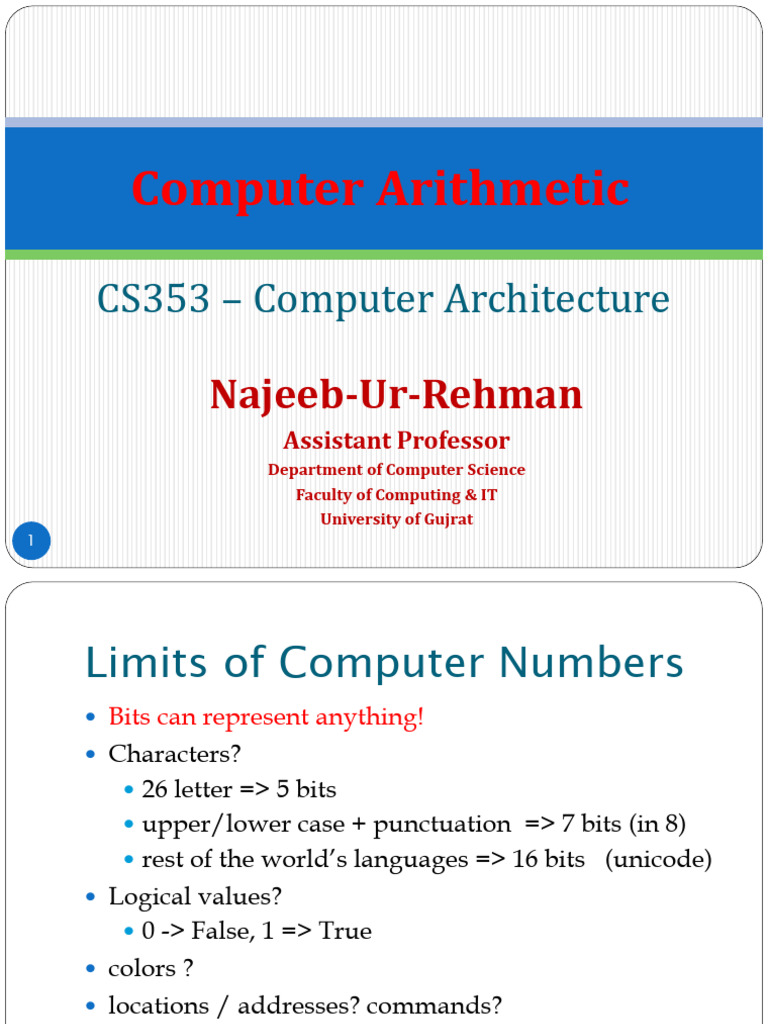 07 CA (Computer+Arithmetic) | PDF