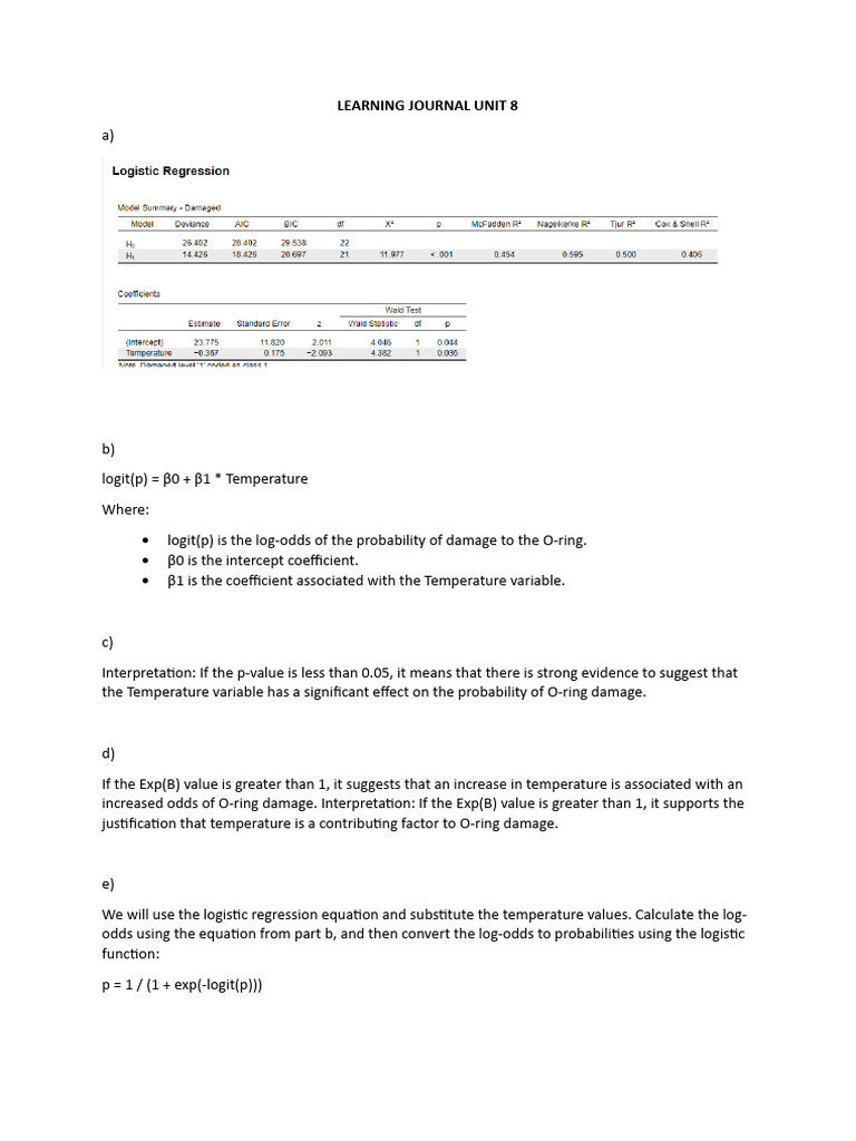 Math 1281 Learning Journal Unit 8 | PDF