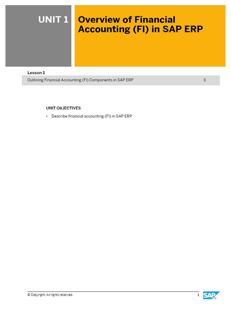 Overview of Financial Accounting in SAP | PDF | Accounts Payable ...