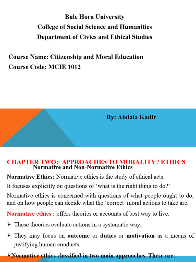 Citizenship and Moral Chapter 2 | PDF | Utilitarianism | Morality
