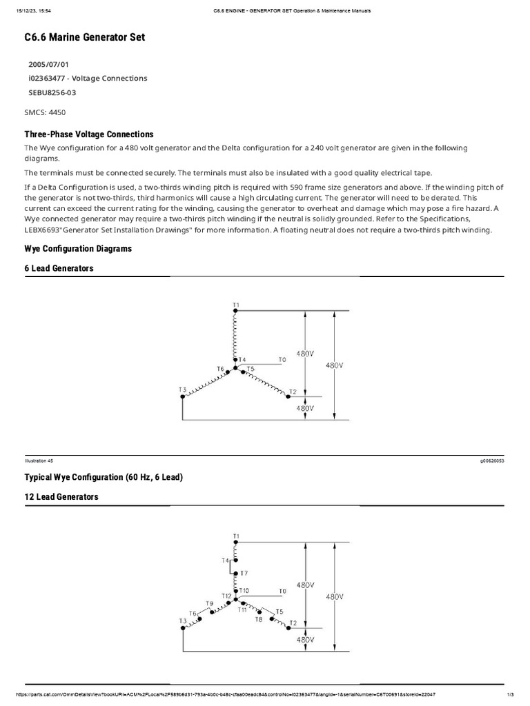 C6.6 ENGINE - GENERATOR SET Operation & Maintenance Manuals ...