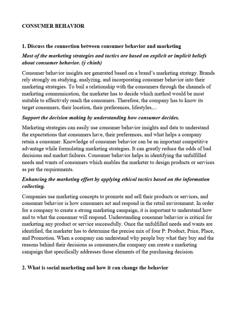 Consumer Behavior | PDF