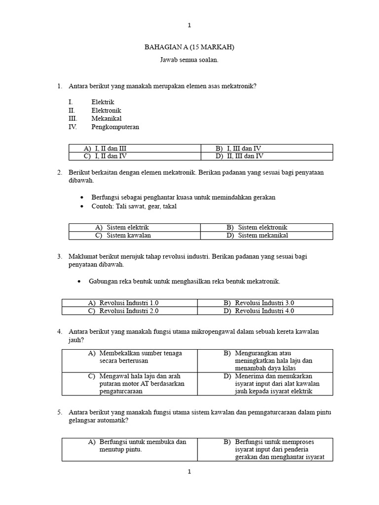 Soalan RBT T3 - Peperiksaan Pertengahan Tahun | PDF