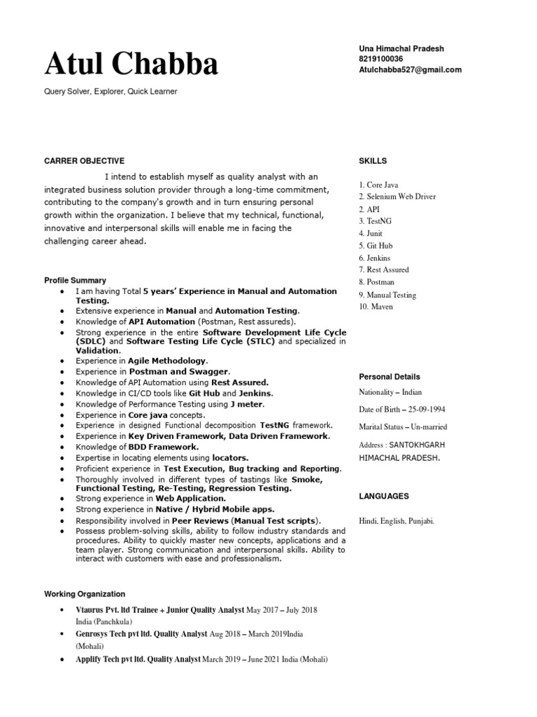 Atul Resume | PDF