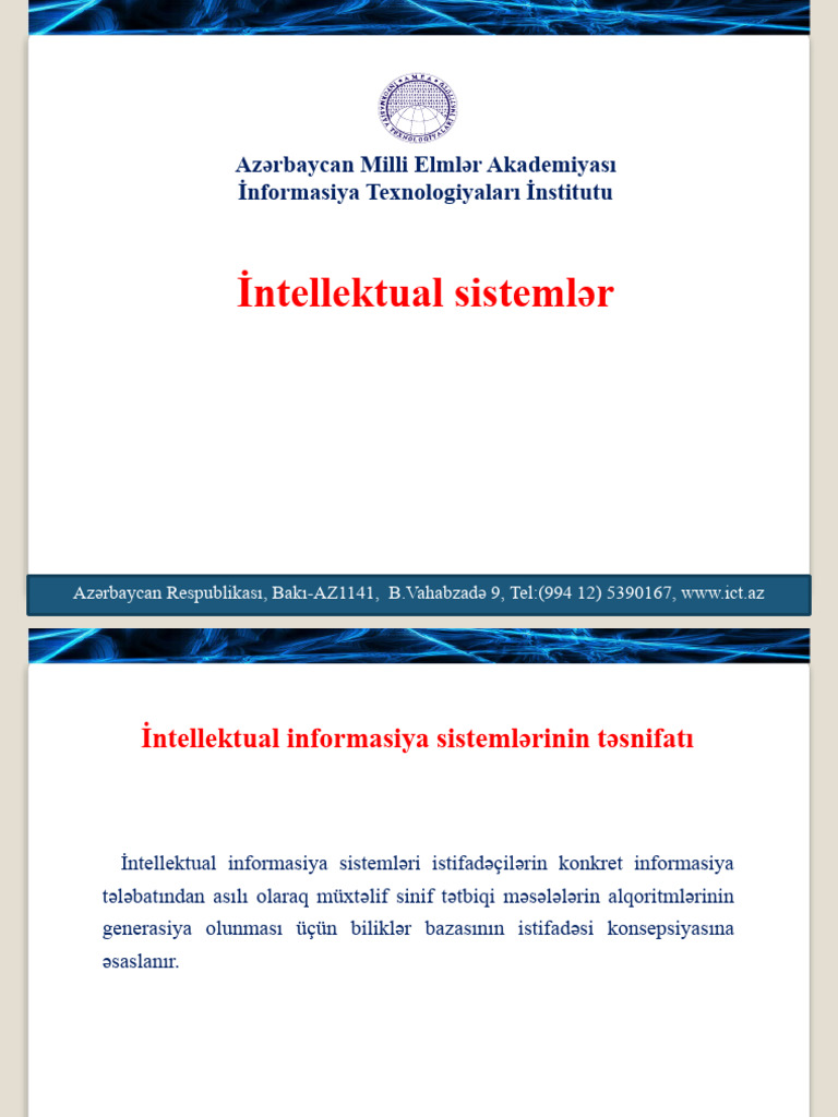 4) İntellektual Sistemler 2 | PDF