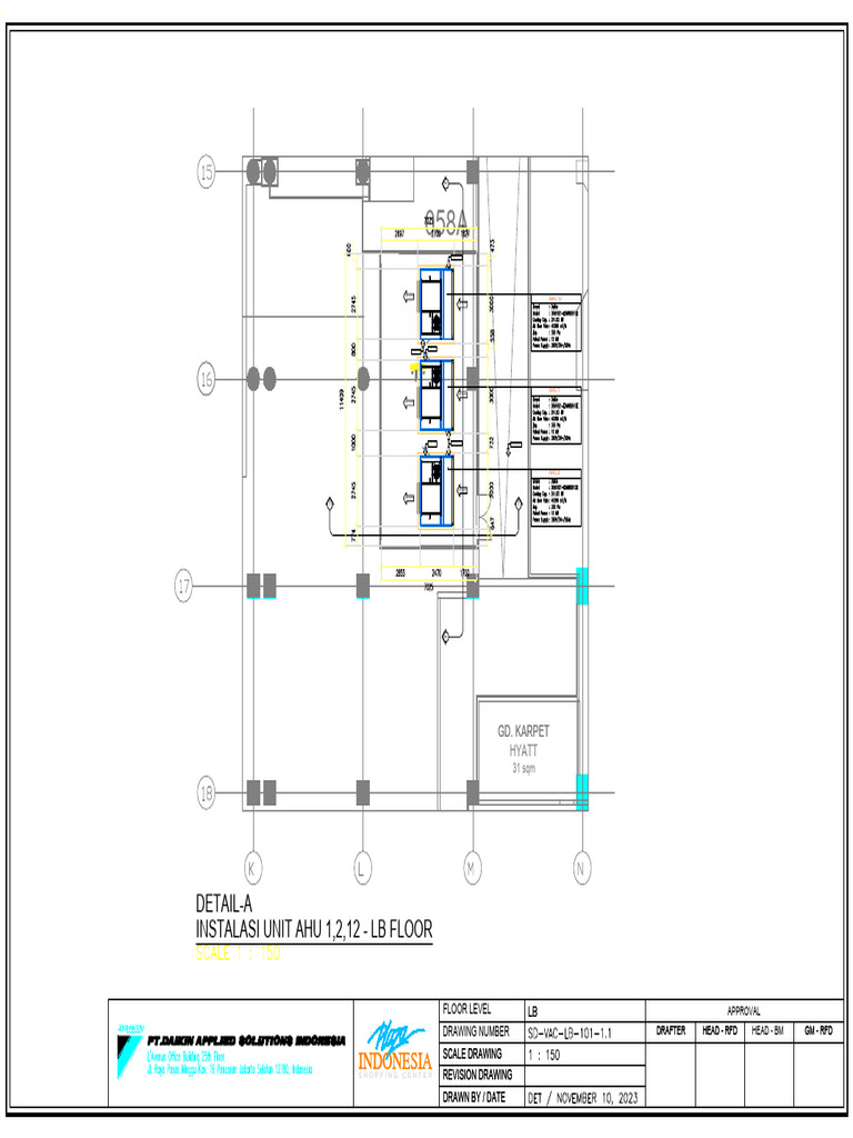 2 Drawing Food Hall Plaza Indonesia Upd 12 DES-Piping | PDF