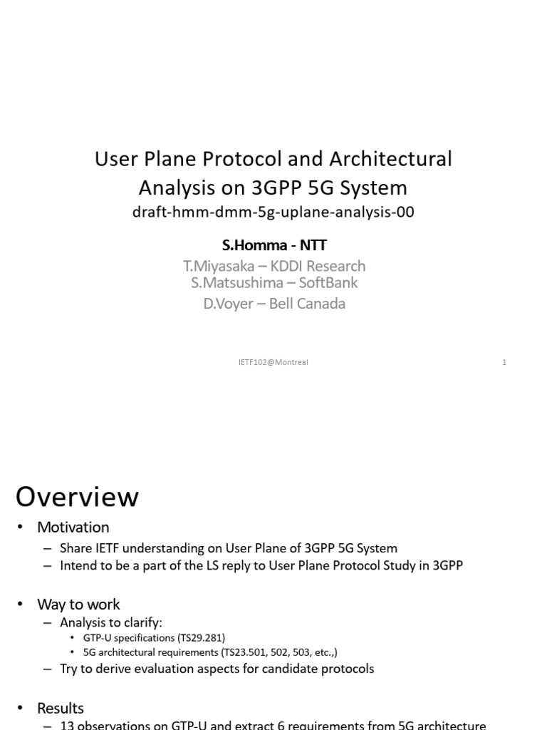 5G User Plane Protocol Analysis Draft | PDF | I Pv6 | Internet Protocols