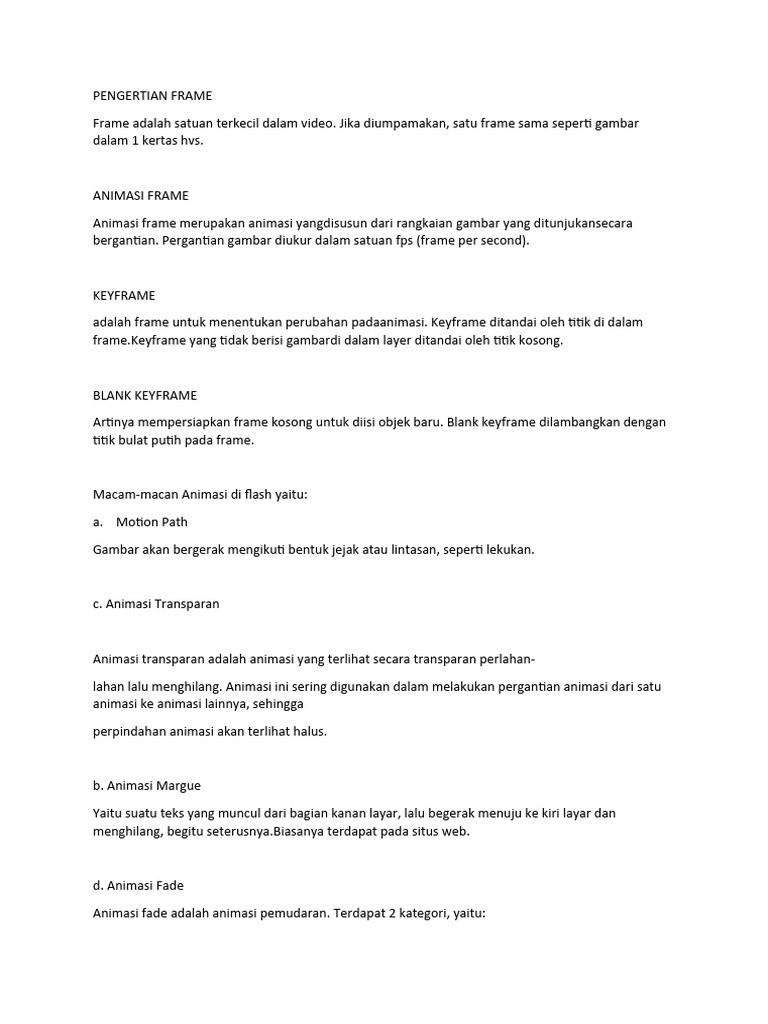 Animasi Frame by Frame | PDF | Game & Aktivitas | Metode & Bahan Ajar