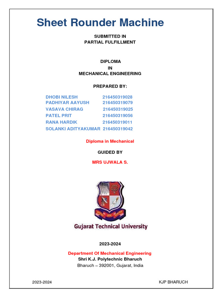 Sample Project-1 Report NILESH | PDF | Construction | Welding