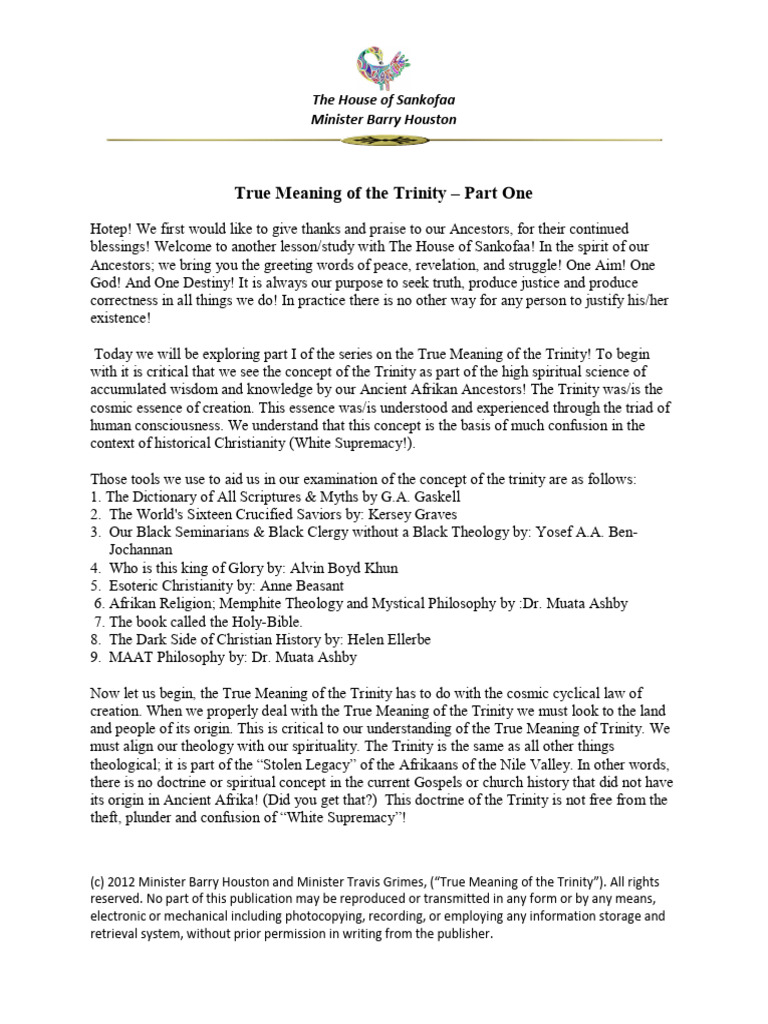 Kemetic Trinity | PDF | Religion & Spirituality