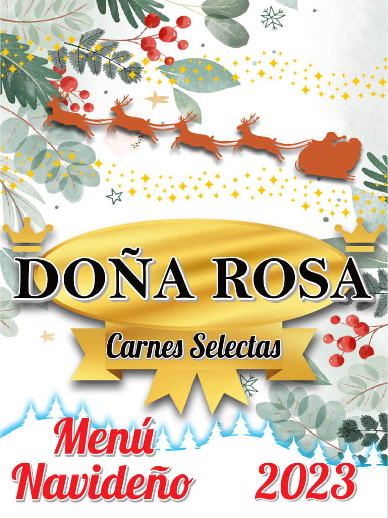 Menu Doña Rosa 2023 | PDF | Cocina latinoamericana | Cocina asiática