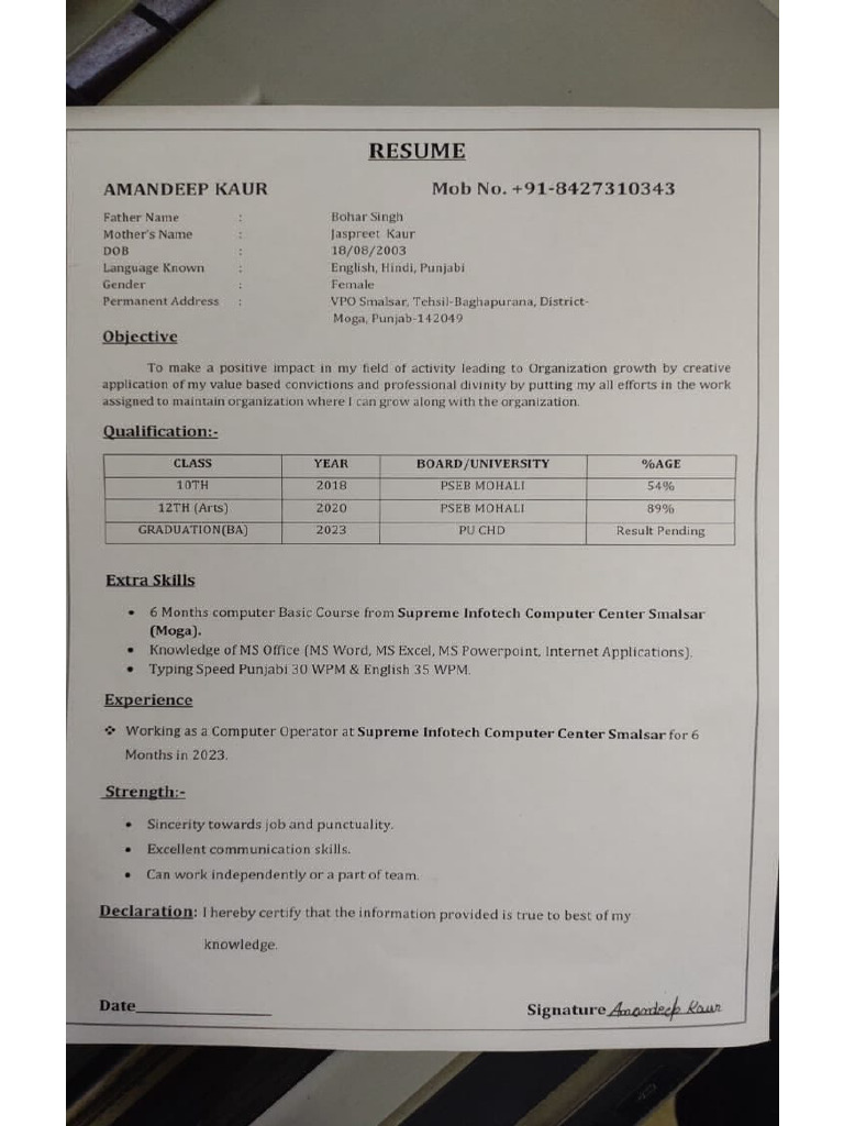 Resume | PDF