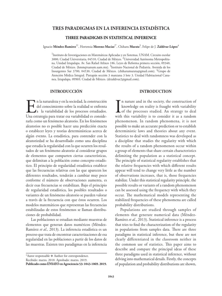 Paradigmas de La Inferencia Estadística | PDF | Distribución de veneno ...
