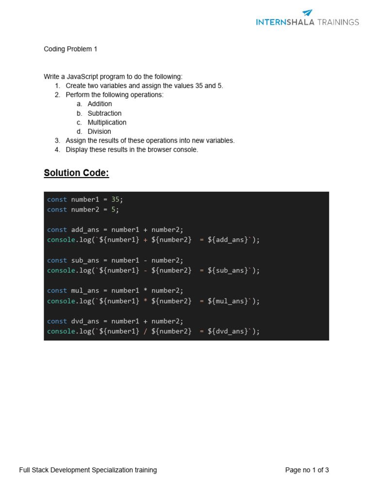 Coding Problem Solutions 1-3 | PDF | Java Script | Software Development