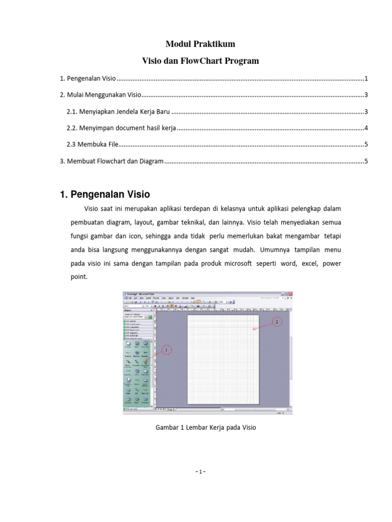 Modul Visio Flowchart Program | PDF | Komputer