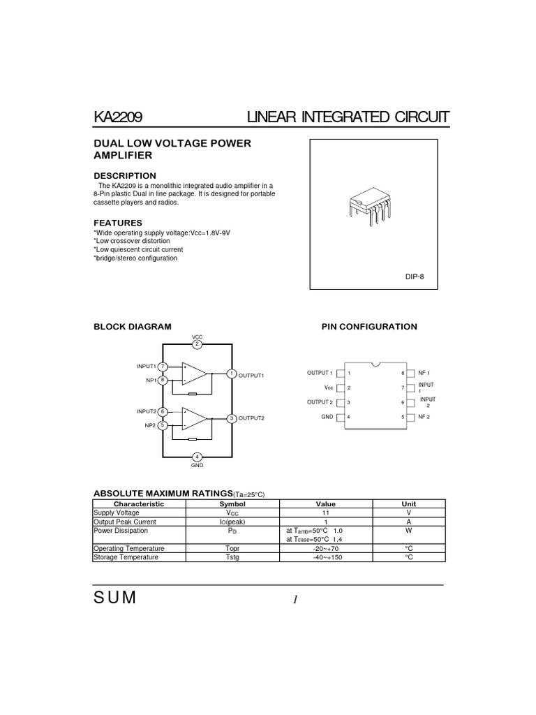 KA2209 | PDF | Signal Processing | Computer Engineering