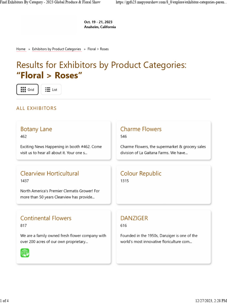 Fruit Logistica Exhibitors List | PDF | Business