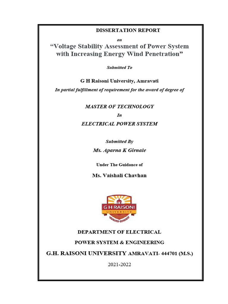 Aparna Final Thesis PDF | PDF | Wind Power | Distributed Generation