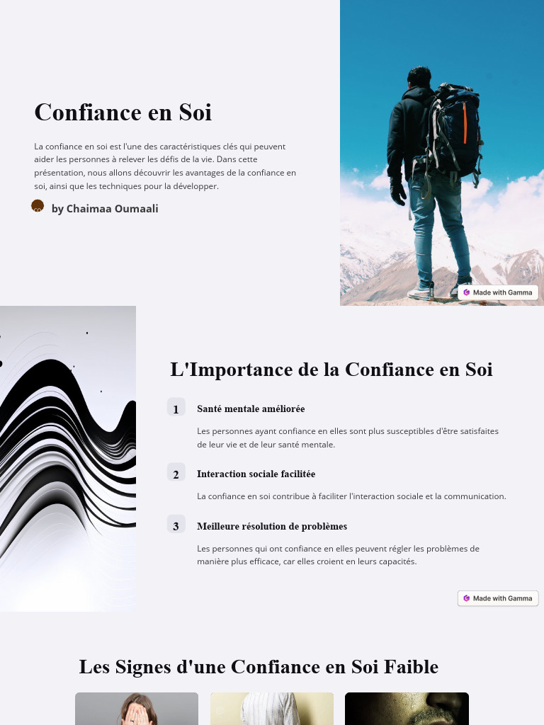 Confiance en Soi | PDF | Concept de psychologie | Sciences comportementales