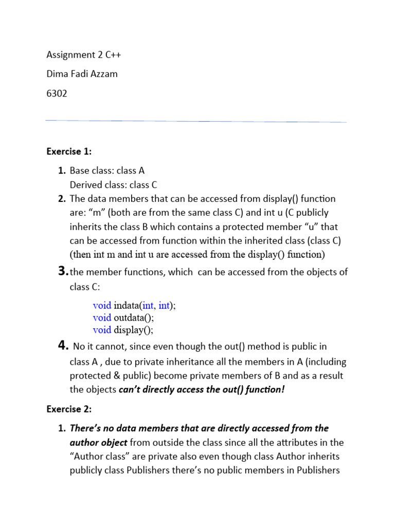 Assignment 2 C Pdf Inheritance Object Oriented Programming 3139