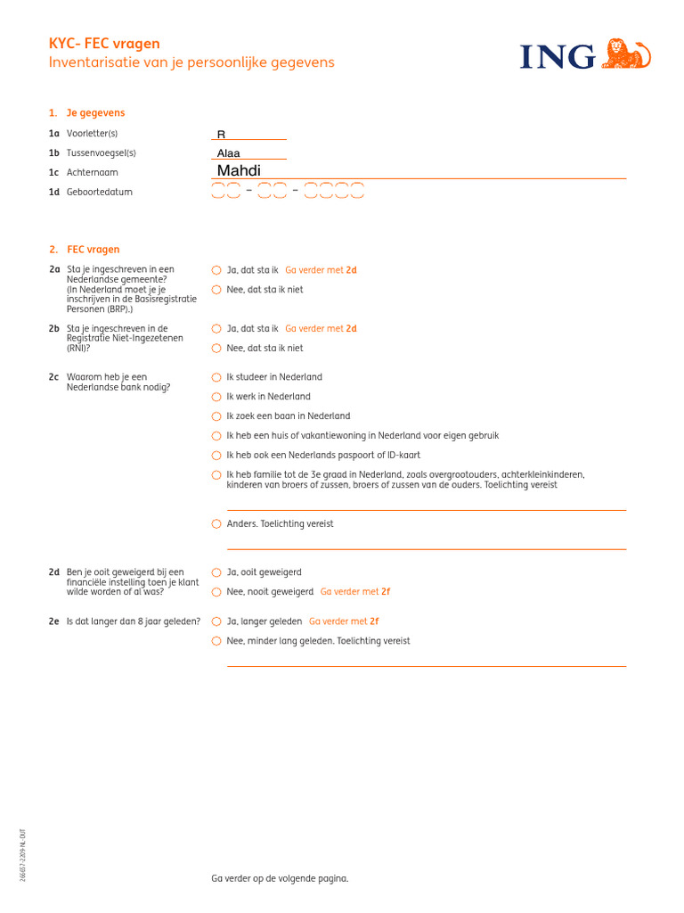 KYC FEC Vragen | PDF