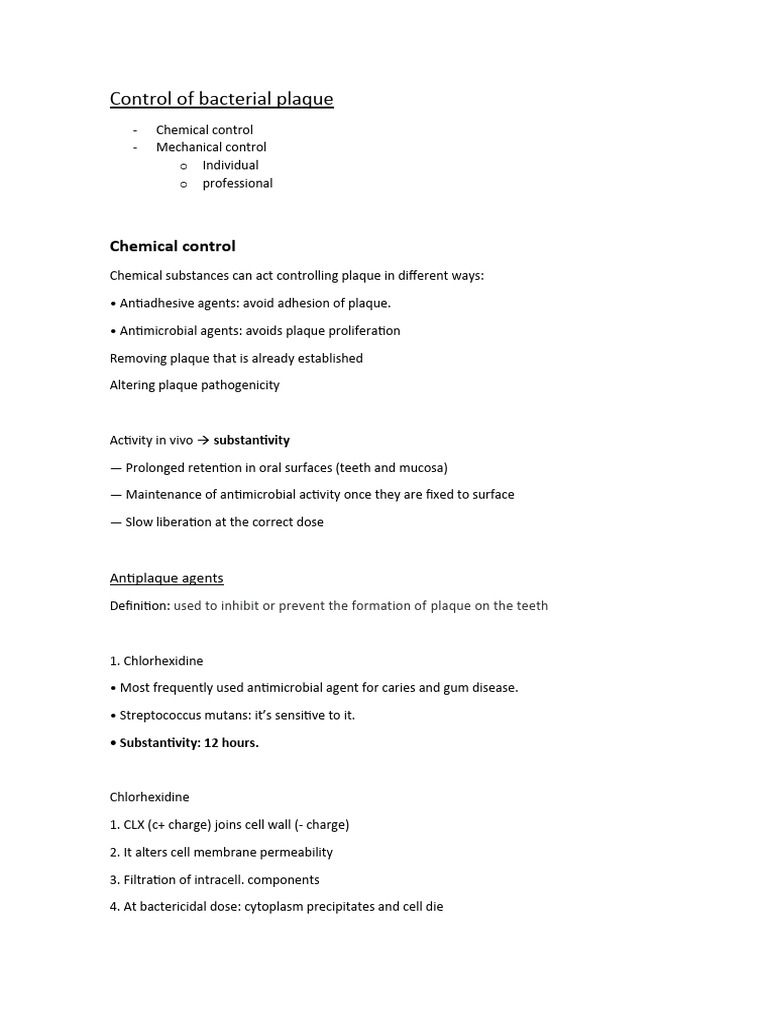 Unit 4 I 6. Mechanical Control of Bacterial Plaque | PDF | Toothbrush ...