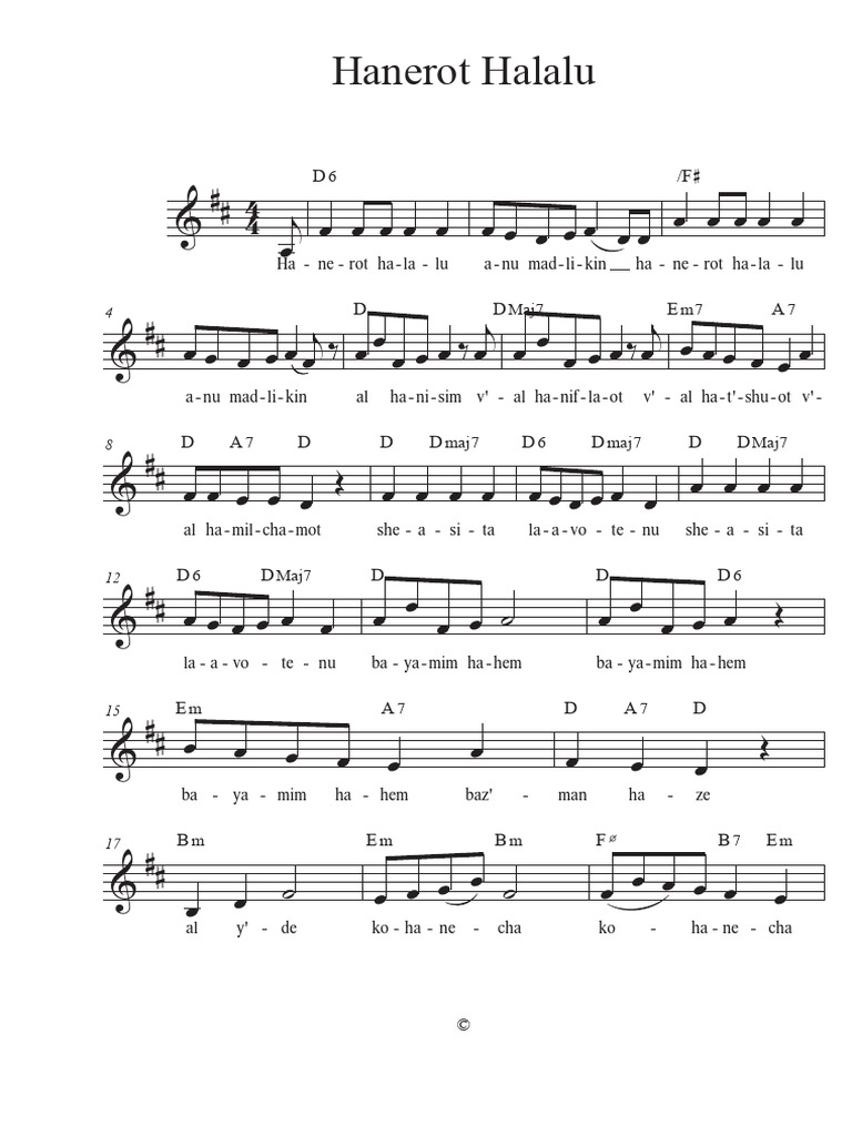 Hanerot Halalu Complete D | PDF