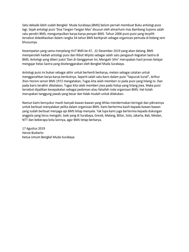 Pengantar Antologi Puisi | PDF