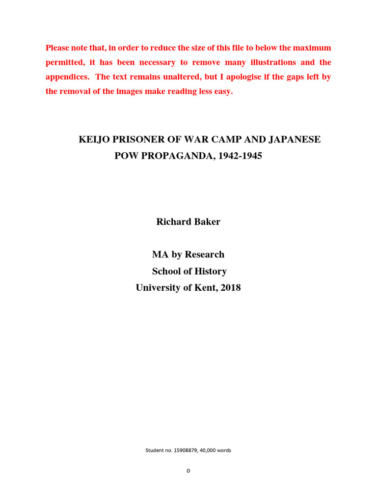 Keijo POW Camp: Propaganda Insights | PDF | Prisoner Of War | Bushido
