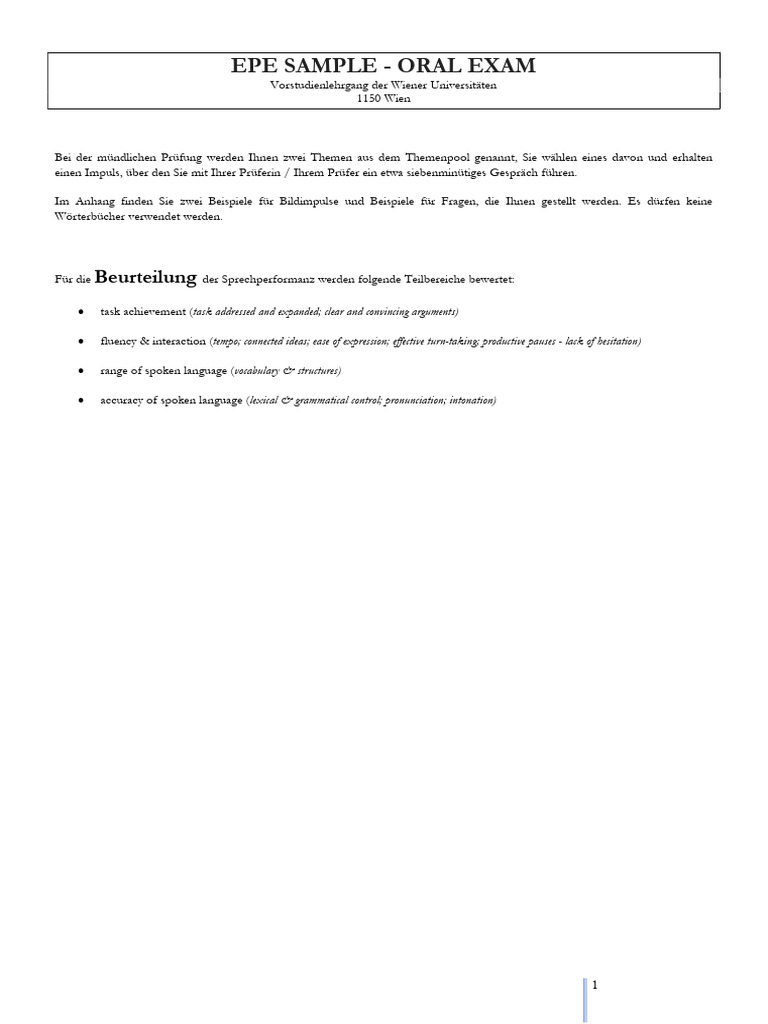 EPE Oral Exam Sample Topics Guide | PDF | Science & Mathematics