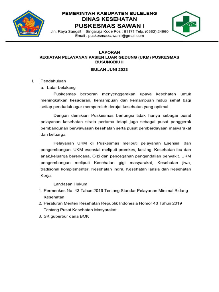 LAPORAN UKM Edit | PDF