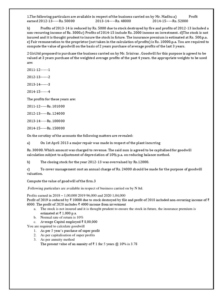 Business Goodwill Valuation Guide | PDF | Business | Law
