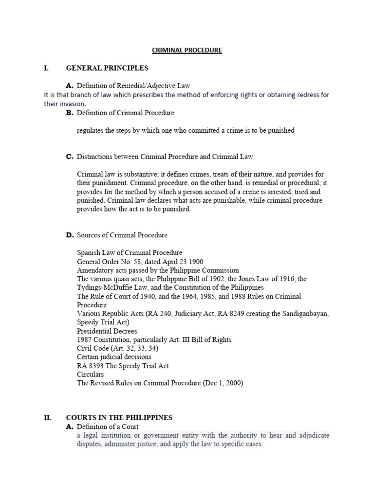 Criminal Procedure Essentials | PDF | Jurisdiction | Legal Remedy