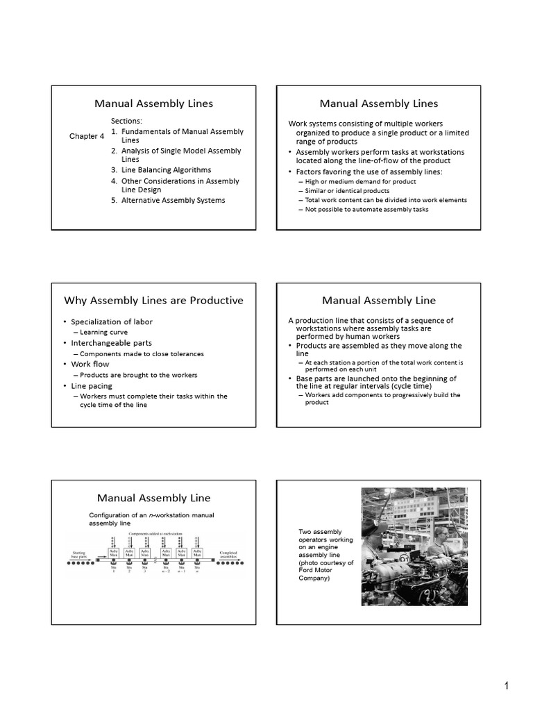 Ch04-Assembly Lines | PDF | Technology & Engineering