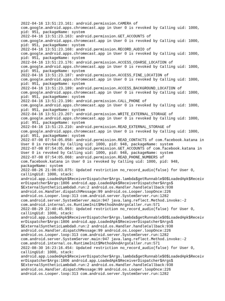 Perm Debug Info | PDF | Android (Operating System) | Embedded Linux