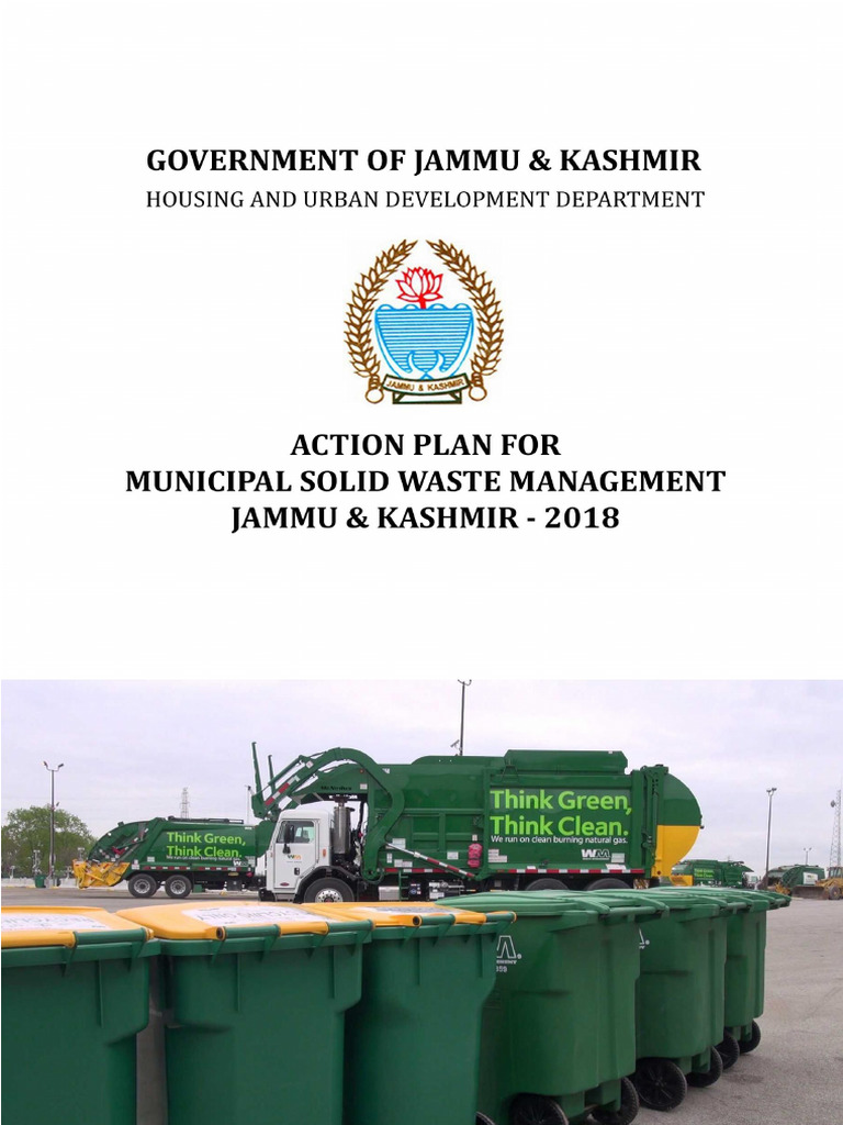 SWM State Action Plan J&K | PDF | Waste Management | Waste