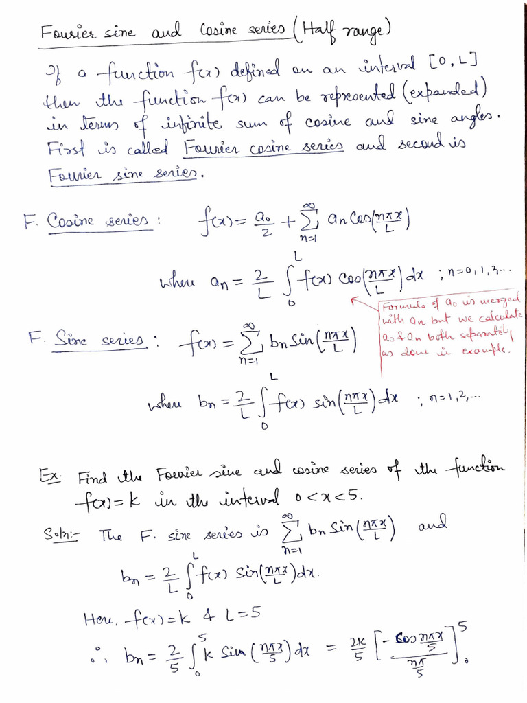 6.sine and Cosine Series | PDF