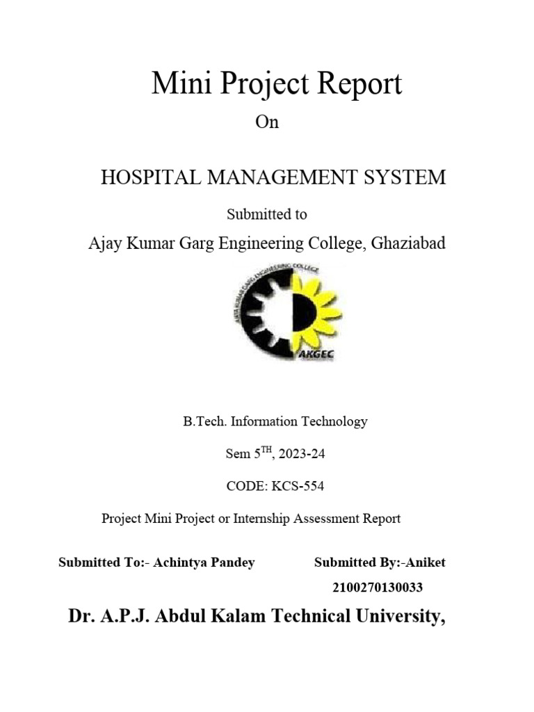 Hospital Management System | PDF