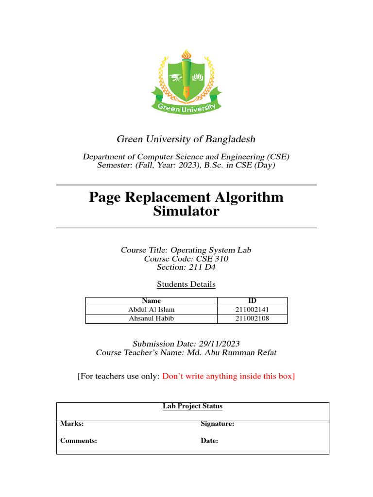 Operating System Project Proposal | PDF | Computers