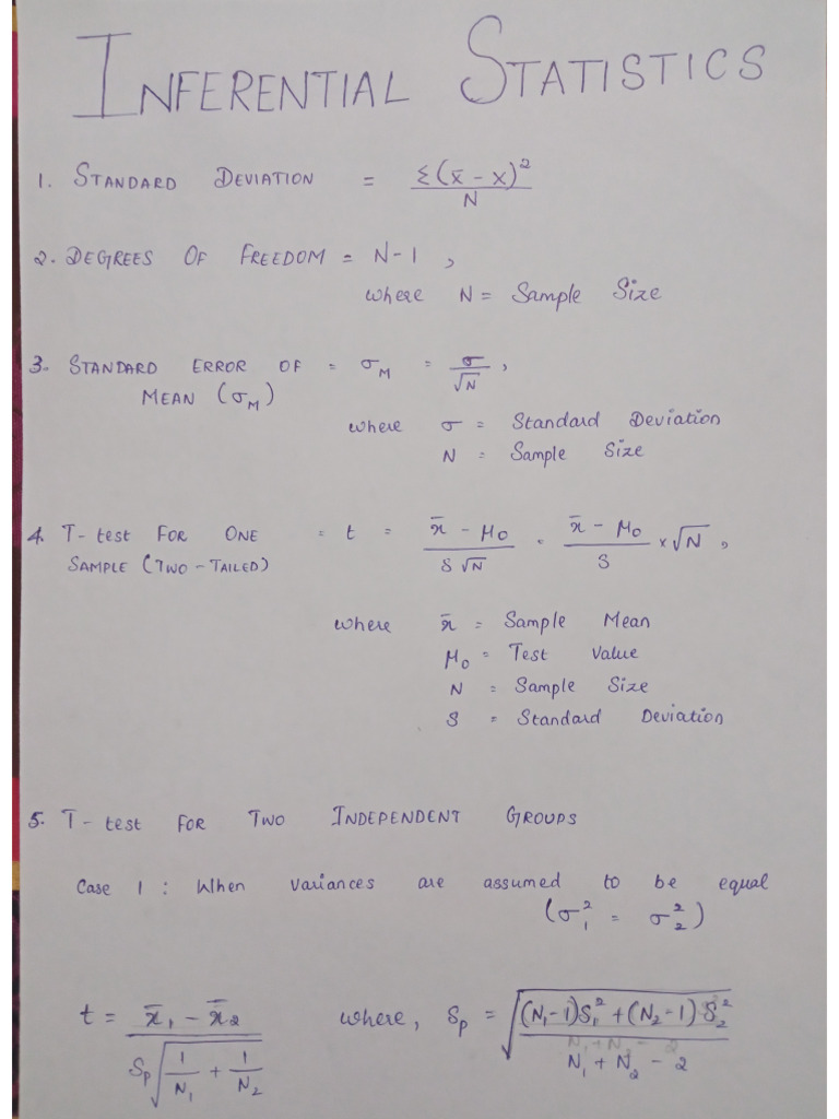 Unit 5 - Inferential Statistics | PDF