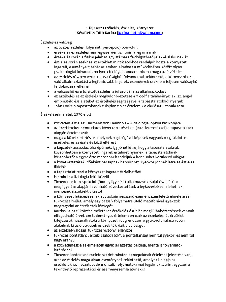 Ált - Pszicho Könyv 1. Rövid | PDF