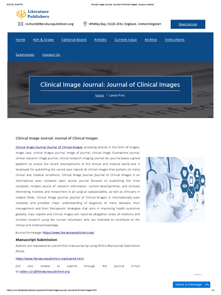 Clinical Image Journal | PDF | Medicine | Medical Imaging