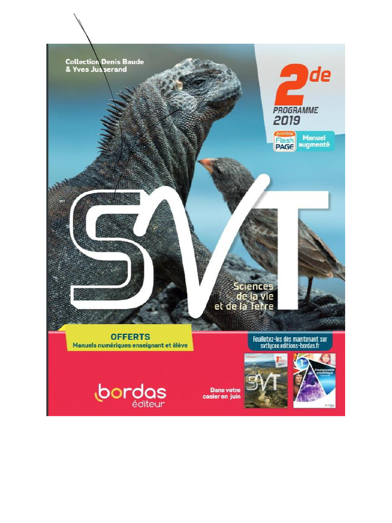 Livre SVT Seconde Bordas 2019 | PDF
