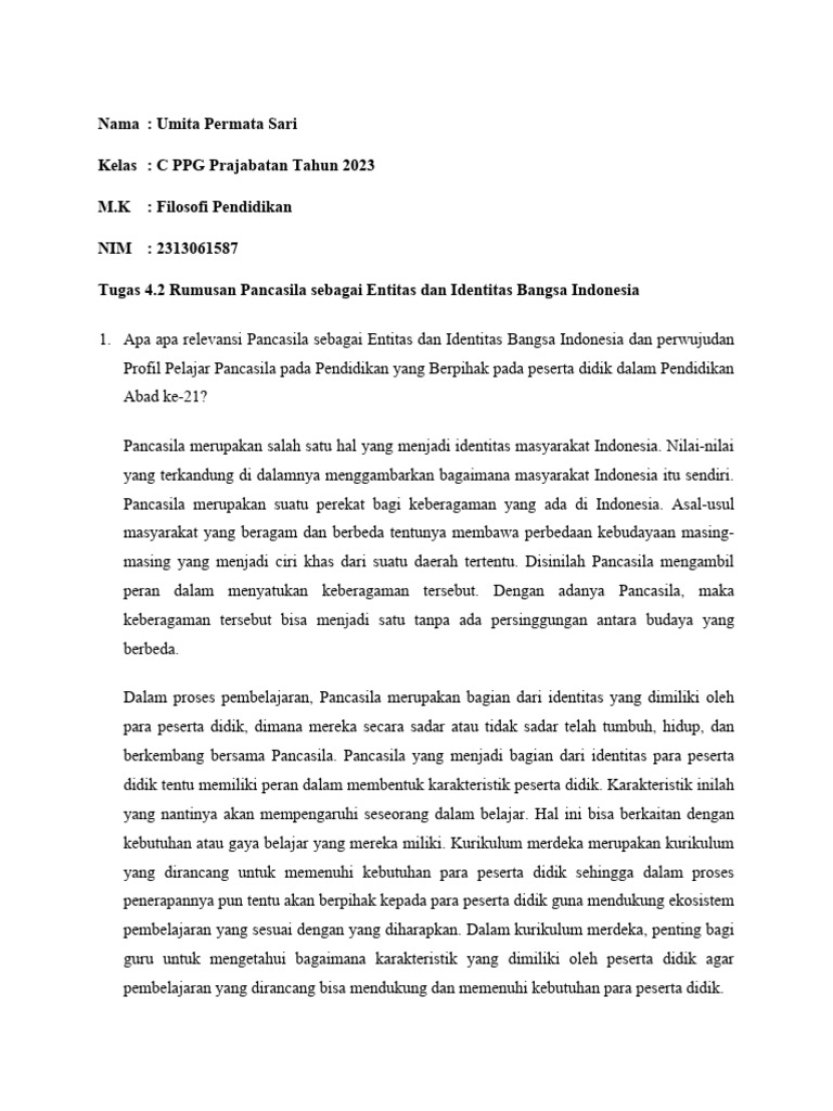 Filosofi Pendidikan Topik 4 Ruang Kolaborasi | PDF