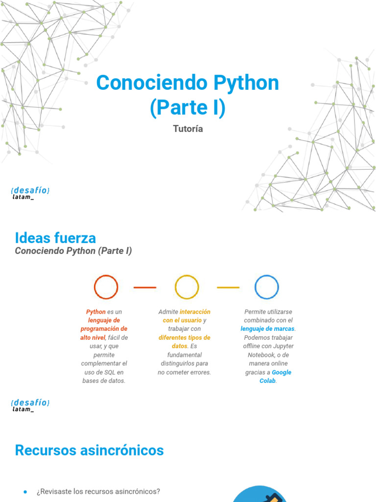 Tutoría - Conociendo Python (Parte I) | PDF | Python (lenguaje de programación) | Interfaz de ...