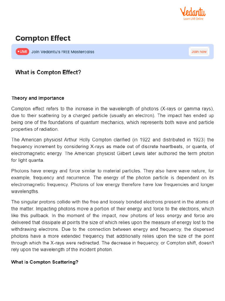 Compton Effect | PDF