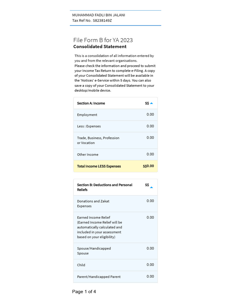 Noa-2023 Form B | PDF | Taxes | Tax Refund